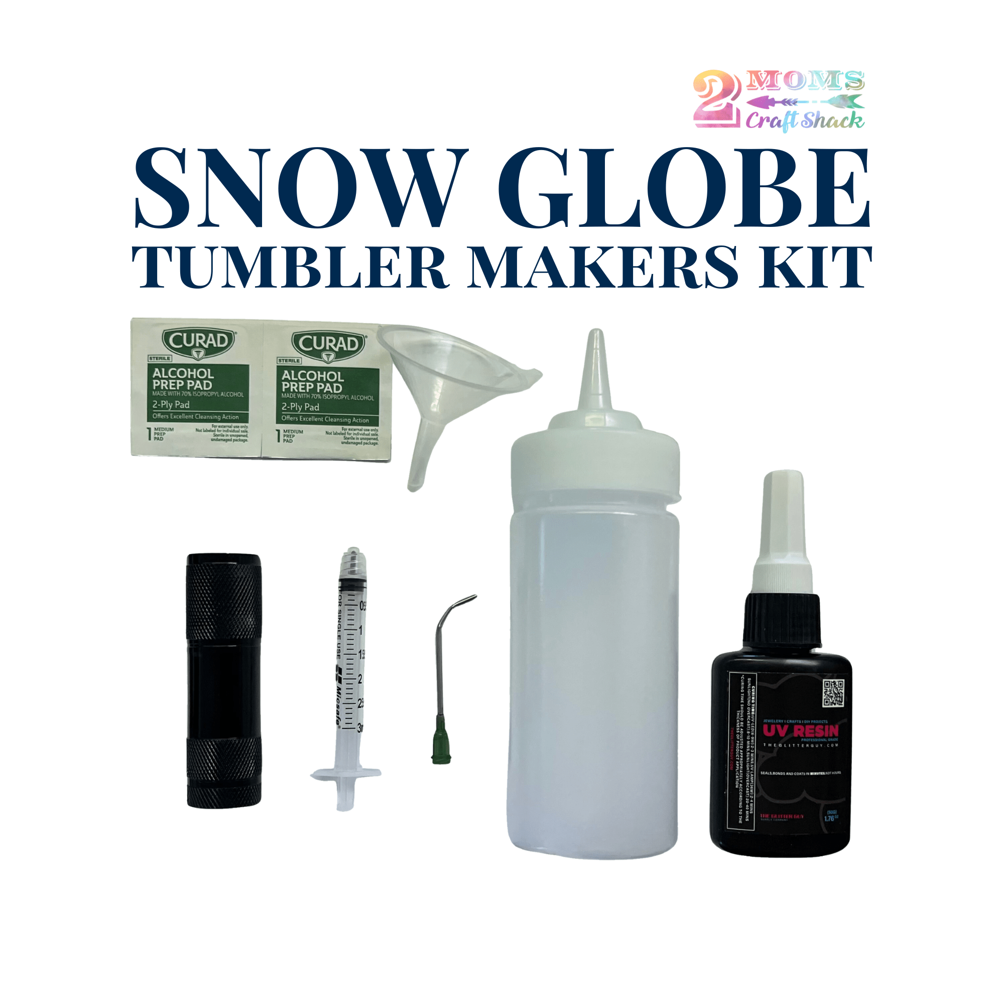 SNOW GLOBE TUMBLER MAKERS KIT - 2 Moms Craft Shack